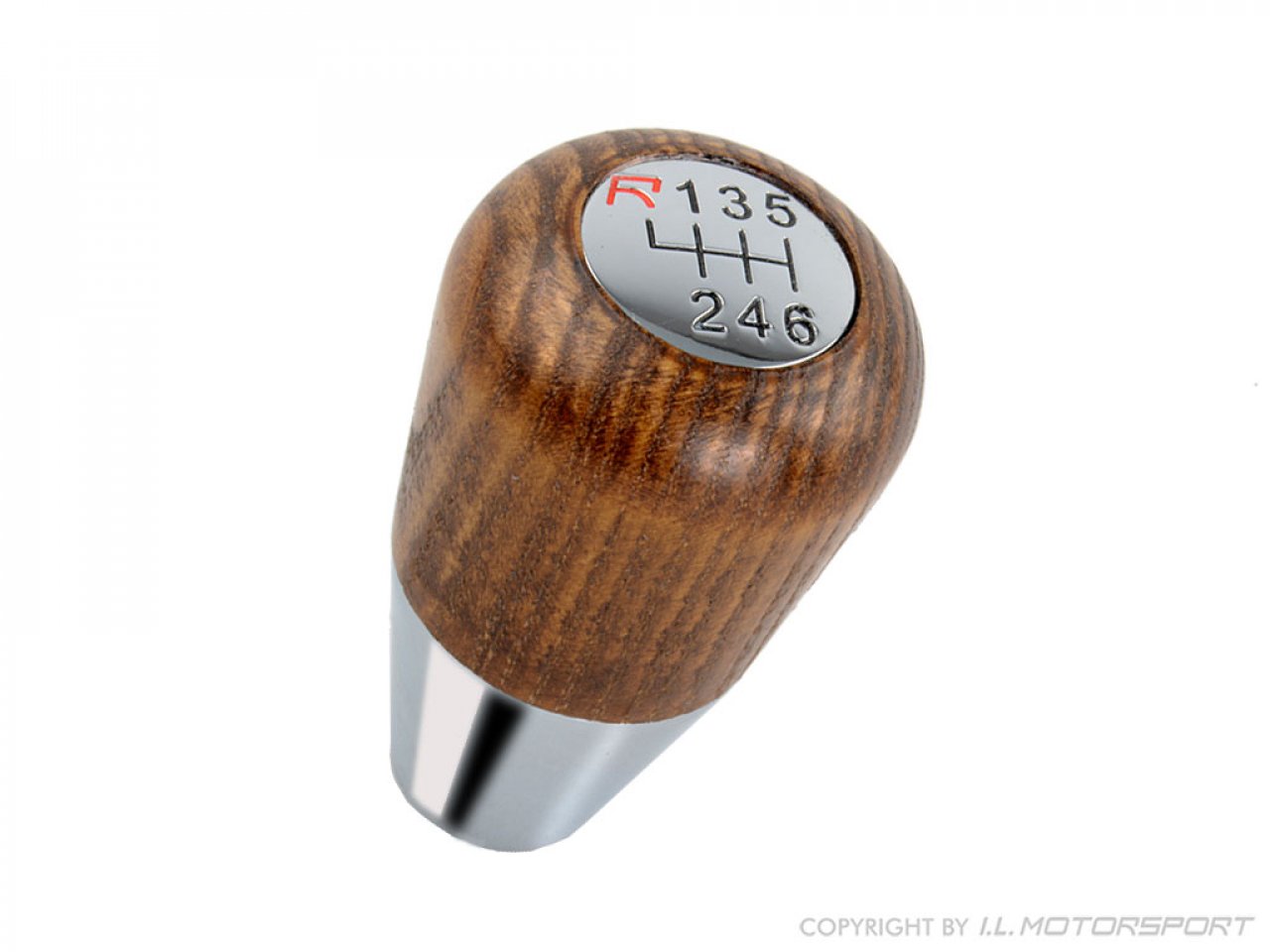 MX-5 wooden gear knob 6 speed with chrome inlay