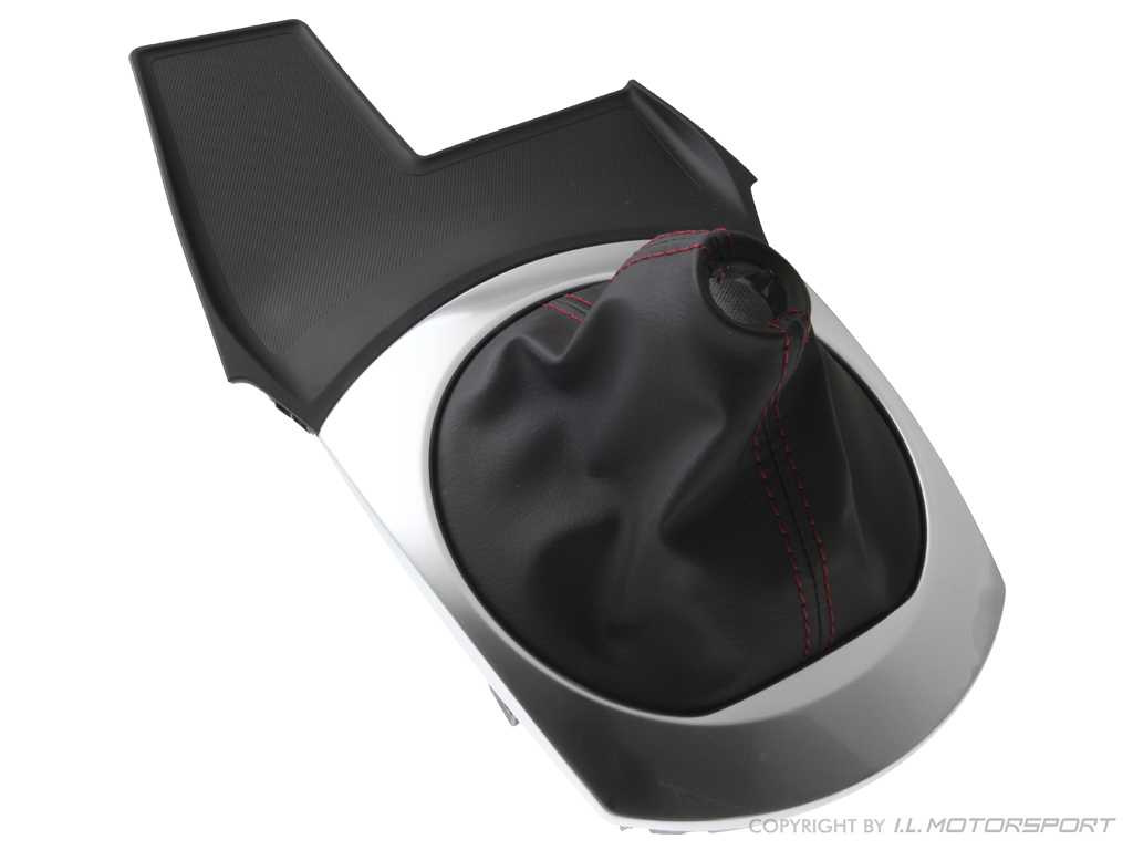 MX-5 Shifter Panel On Center Console Red Stitching / Bright…