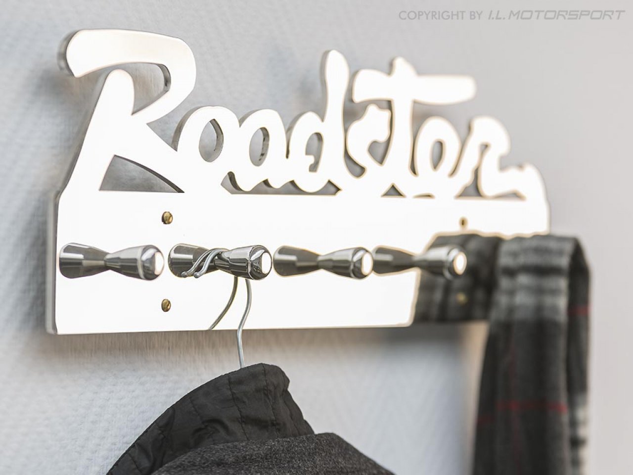 MX-5 Roadster Wall Coat Rack , Red glossy